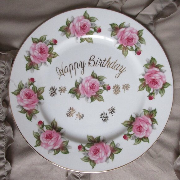 Norcrest | Dining | Vintage Happy Birthday Cake Plate | Poshmark